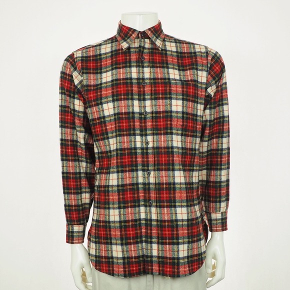 Pendleton | Shirts | Pendleton Flannel Shirt Mens Medium Red Plaid Vtg ...